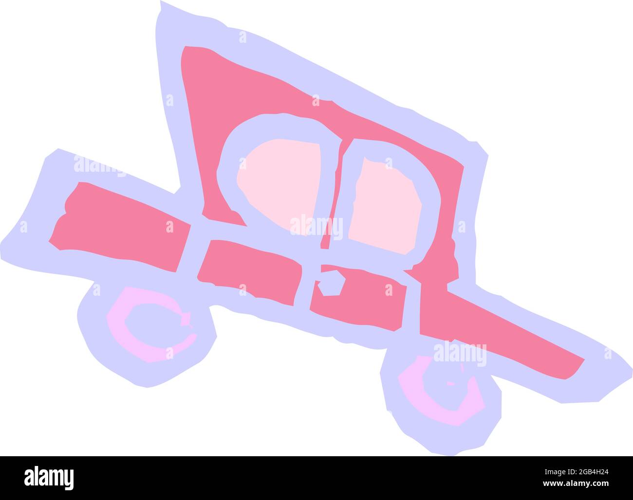 This is a illustration of Cute car scribble drawn by a child Stock ...