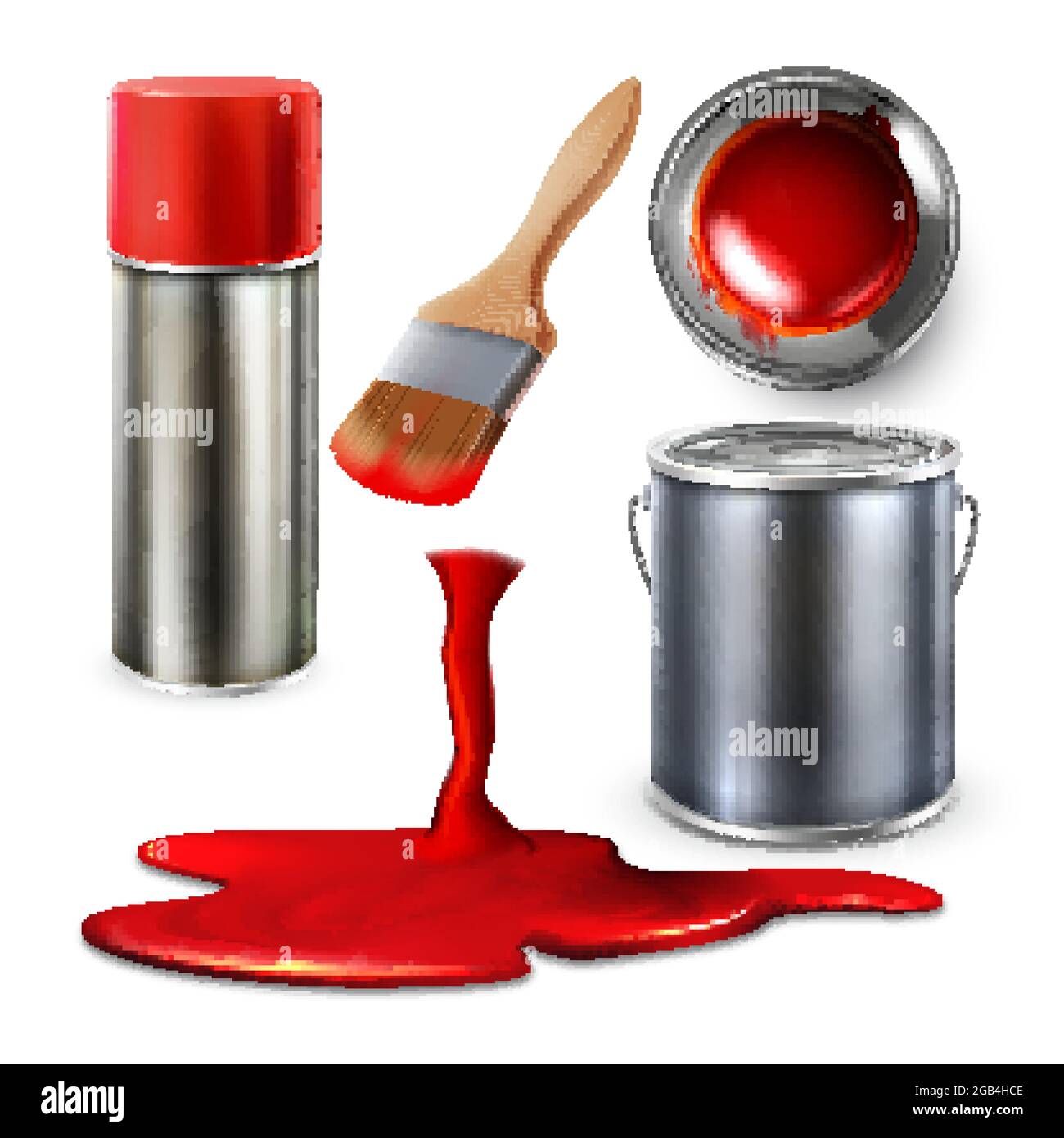 Paint Blank Bottle Spray And Container Set Vector Stock Vector Image ...
