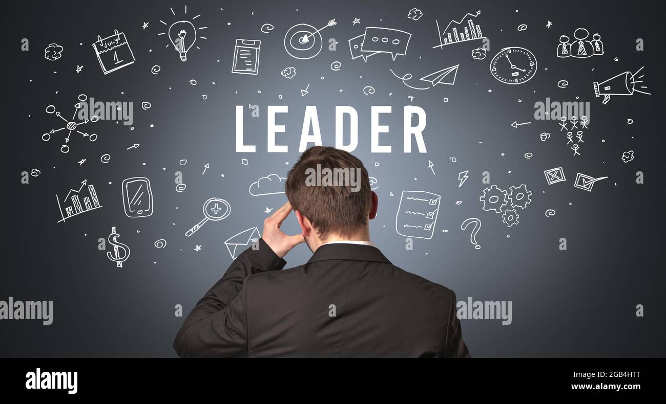 Rear view of a businessman Stock Photo - Alamy