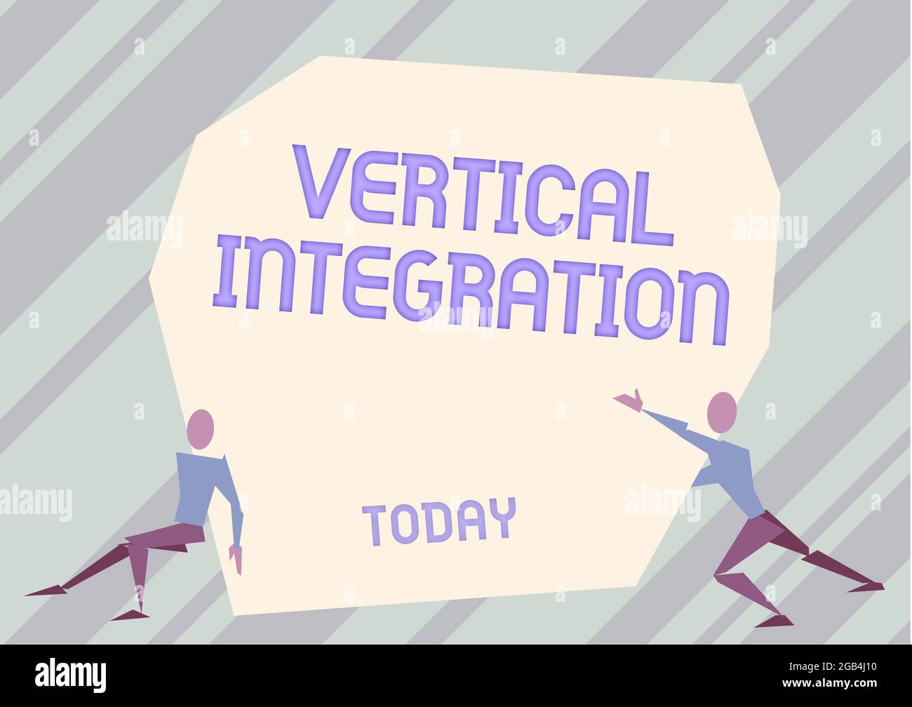 Text showing inspiration Vertical Integration. Conceptual photo Merger ...