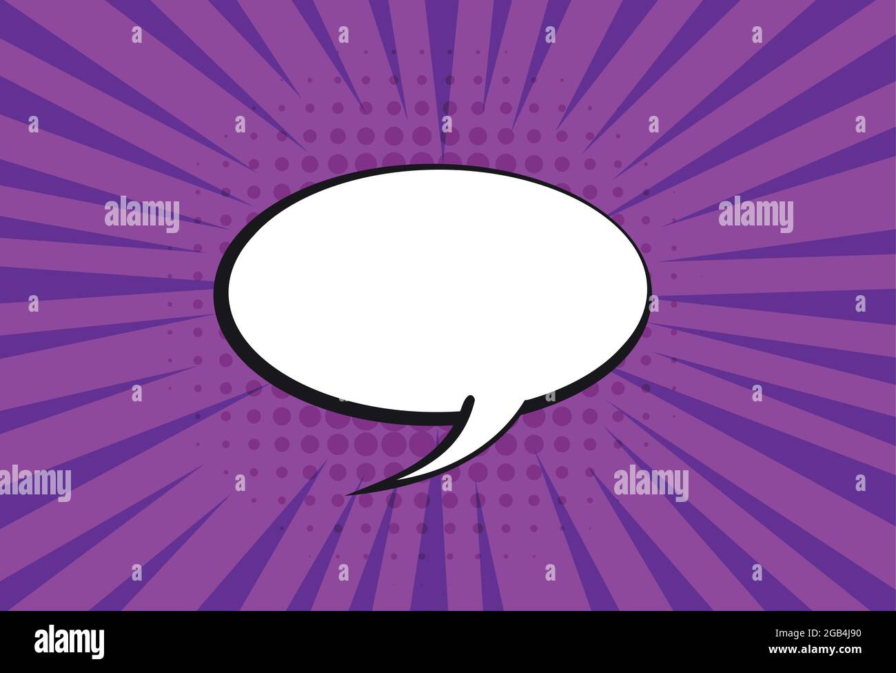 Empty cartoon black and white cloud pop art expression speech box on ...