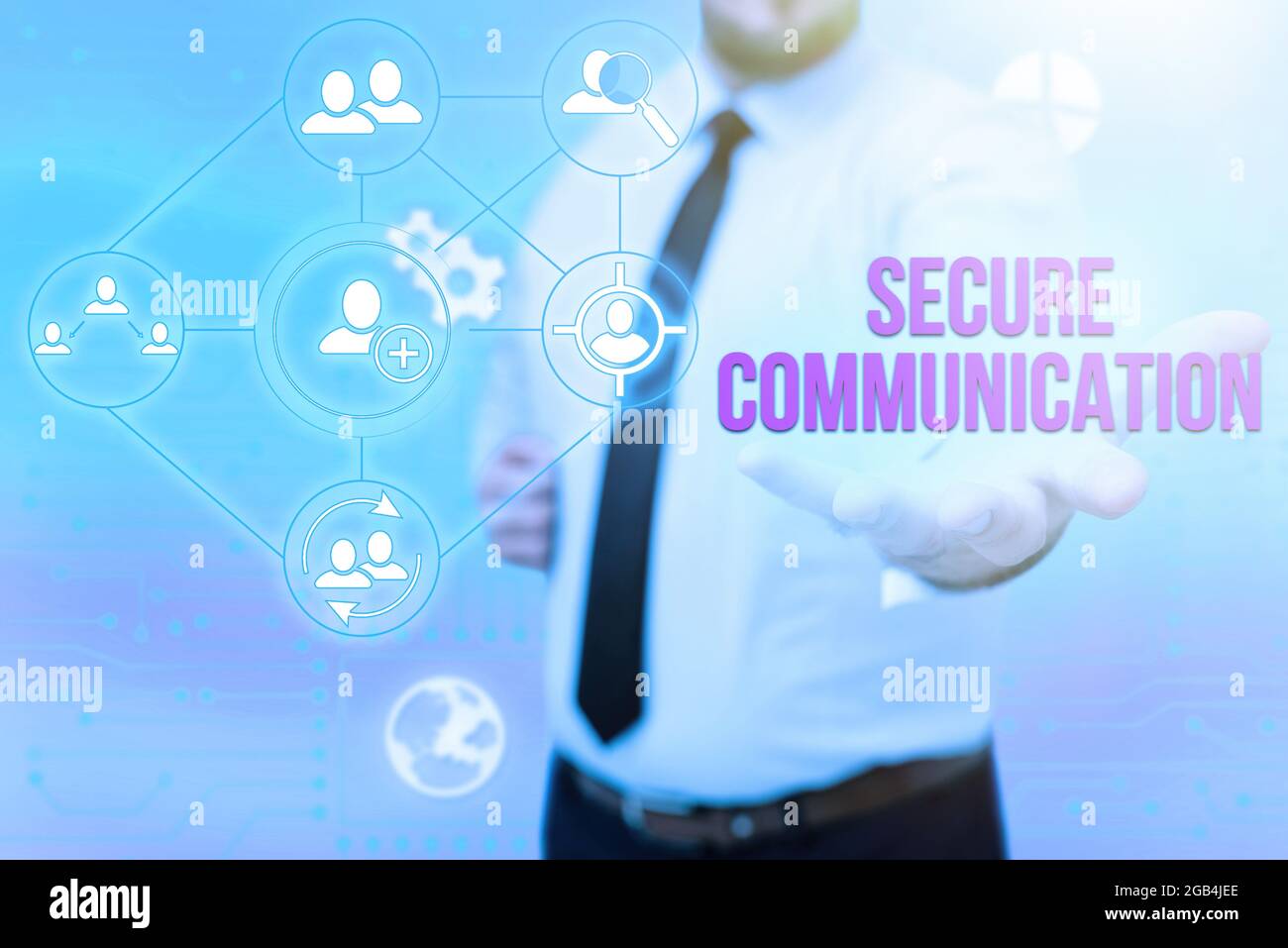 Hand writing sign Secure Communication. Conceptual photo preventing ...