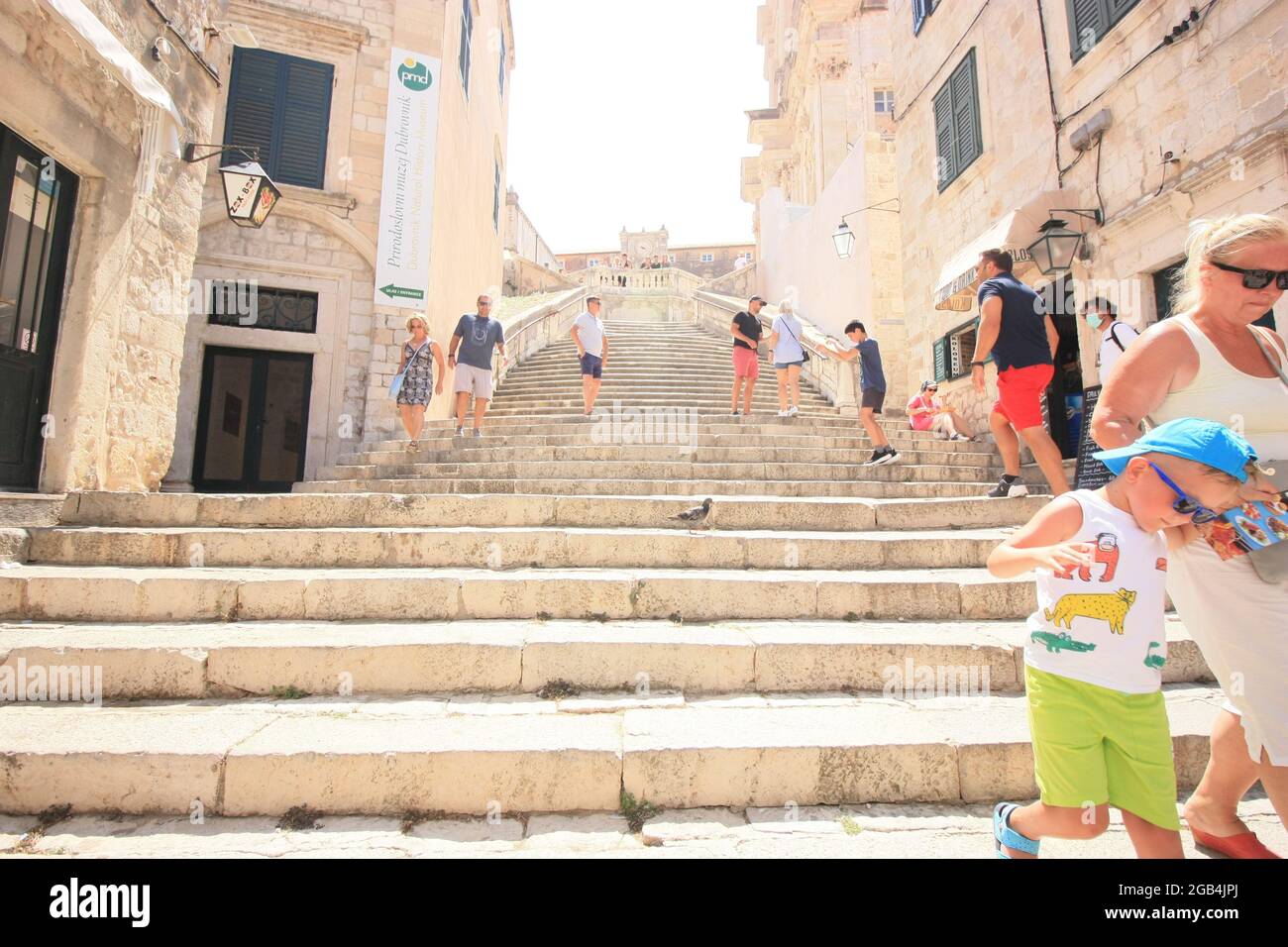 DUBROVNIK, CROATIA - JULY 22: View of Jesuit Stairs with unidentified ...