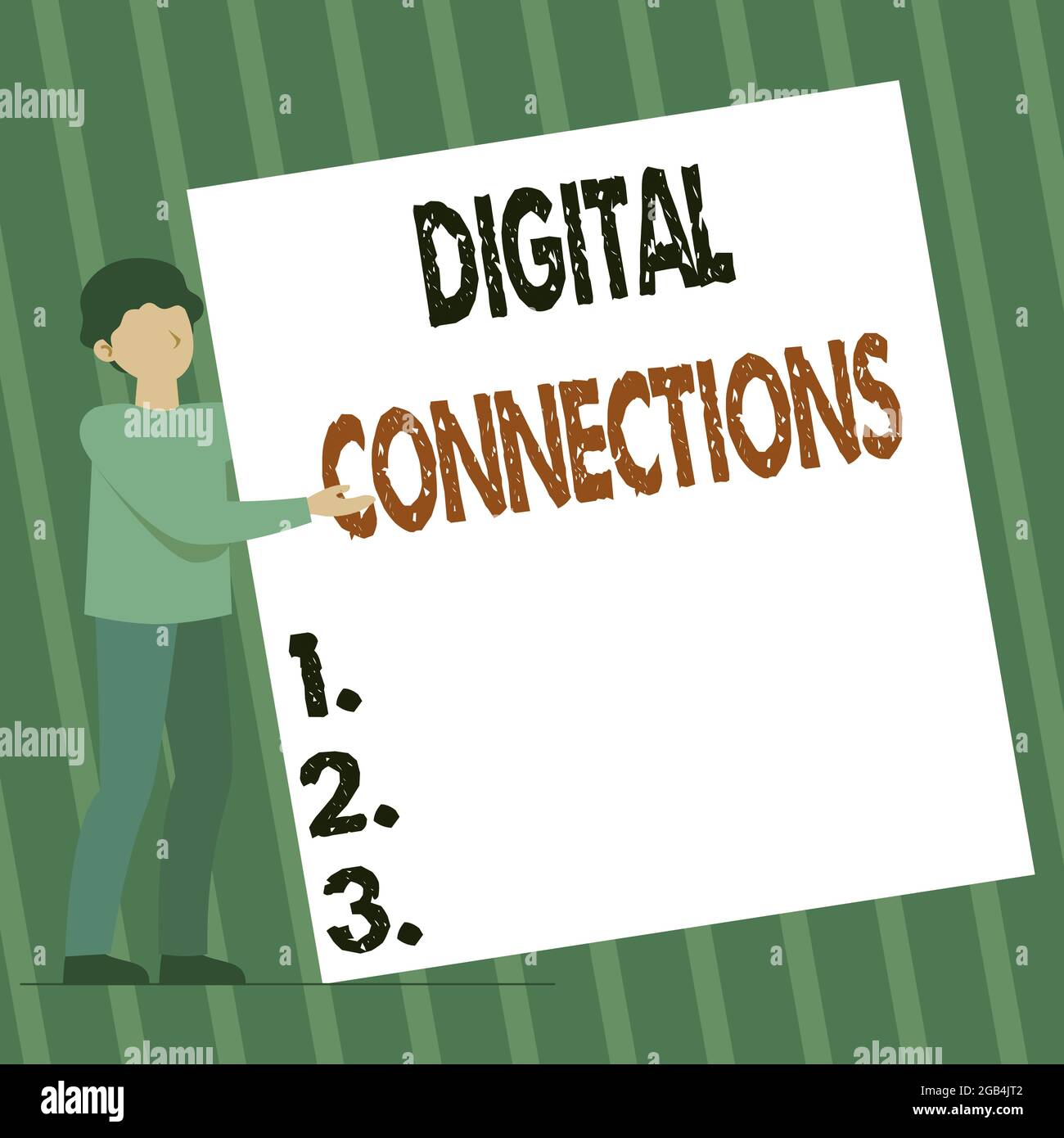 Hand writing sign Digital Connections. Business showcase the online way ...