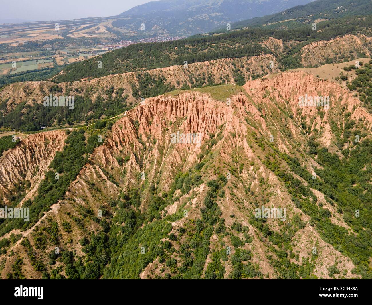 Amazing Aerial view of rock formation Stob pyramids, Rila Mountain ...