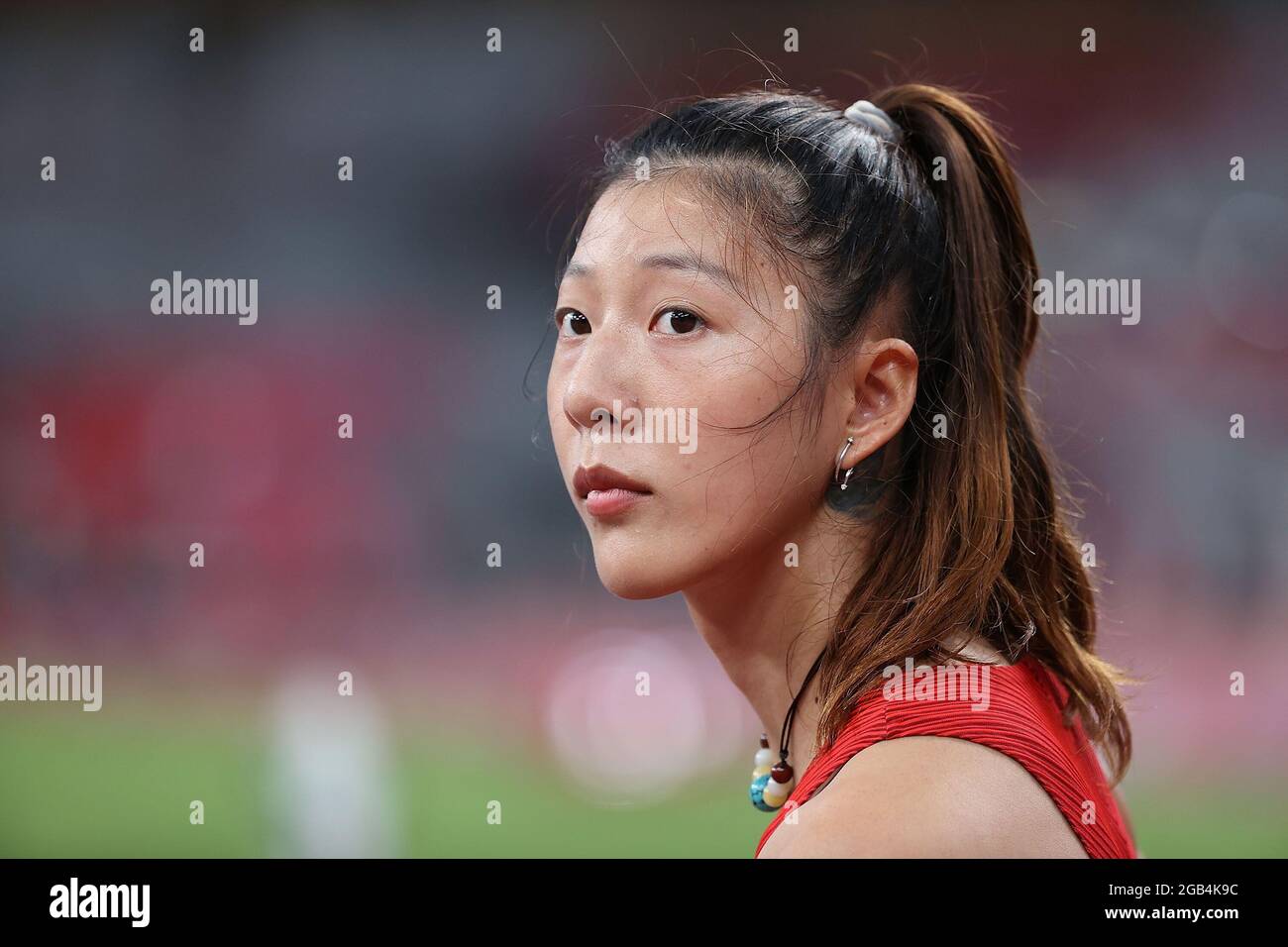 Tokyo, Japan. 2nd Aug, 2021. Xu Huiqin of China reacts during the women ...