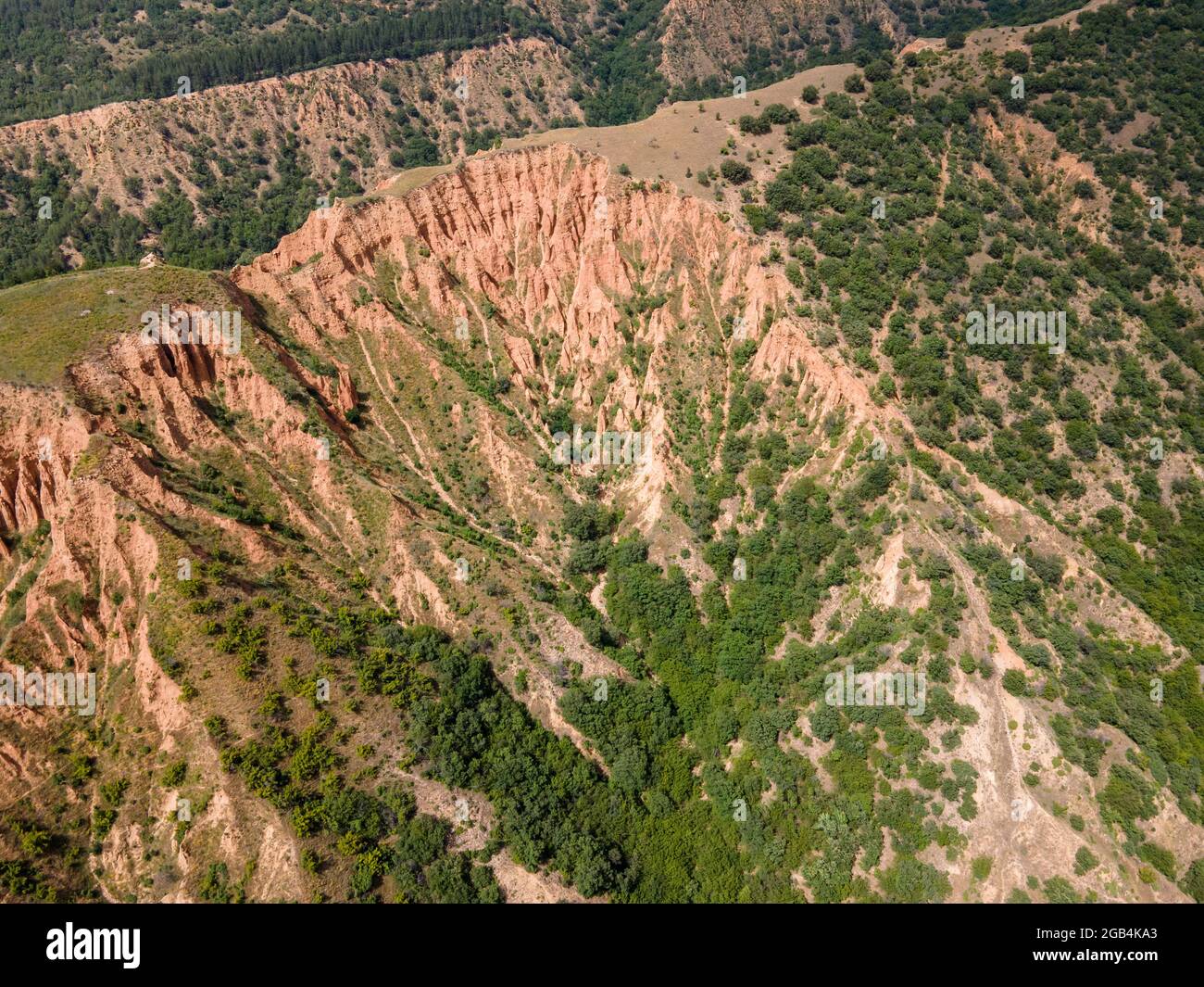 Amazing Aerial view of rock formation Stob pyramids, Rila Mountain ...