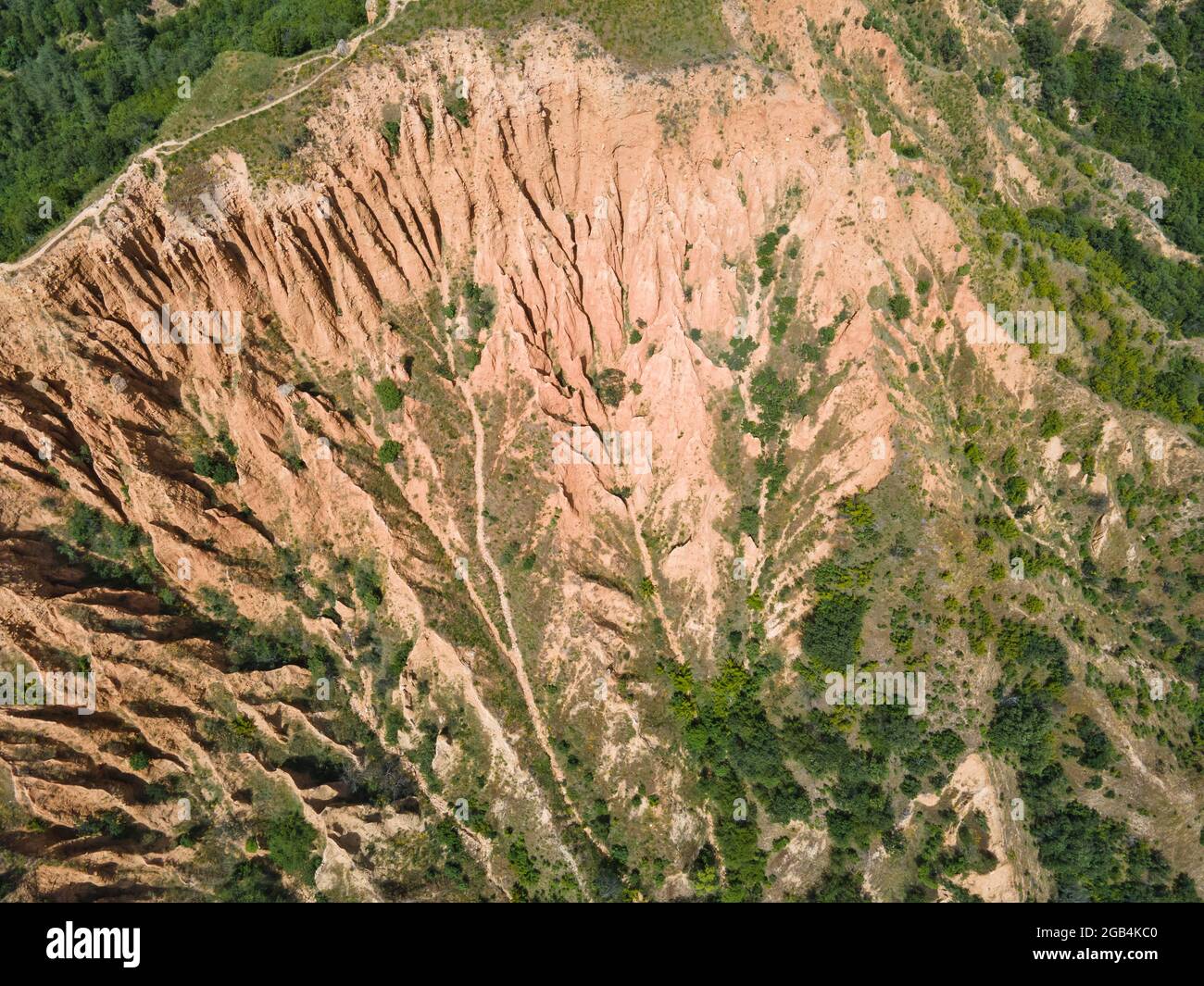 Amazing Aerial view of rock formation Stob pyramids, Rila Mountain ...