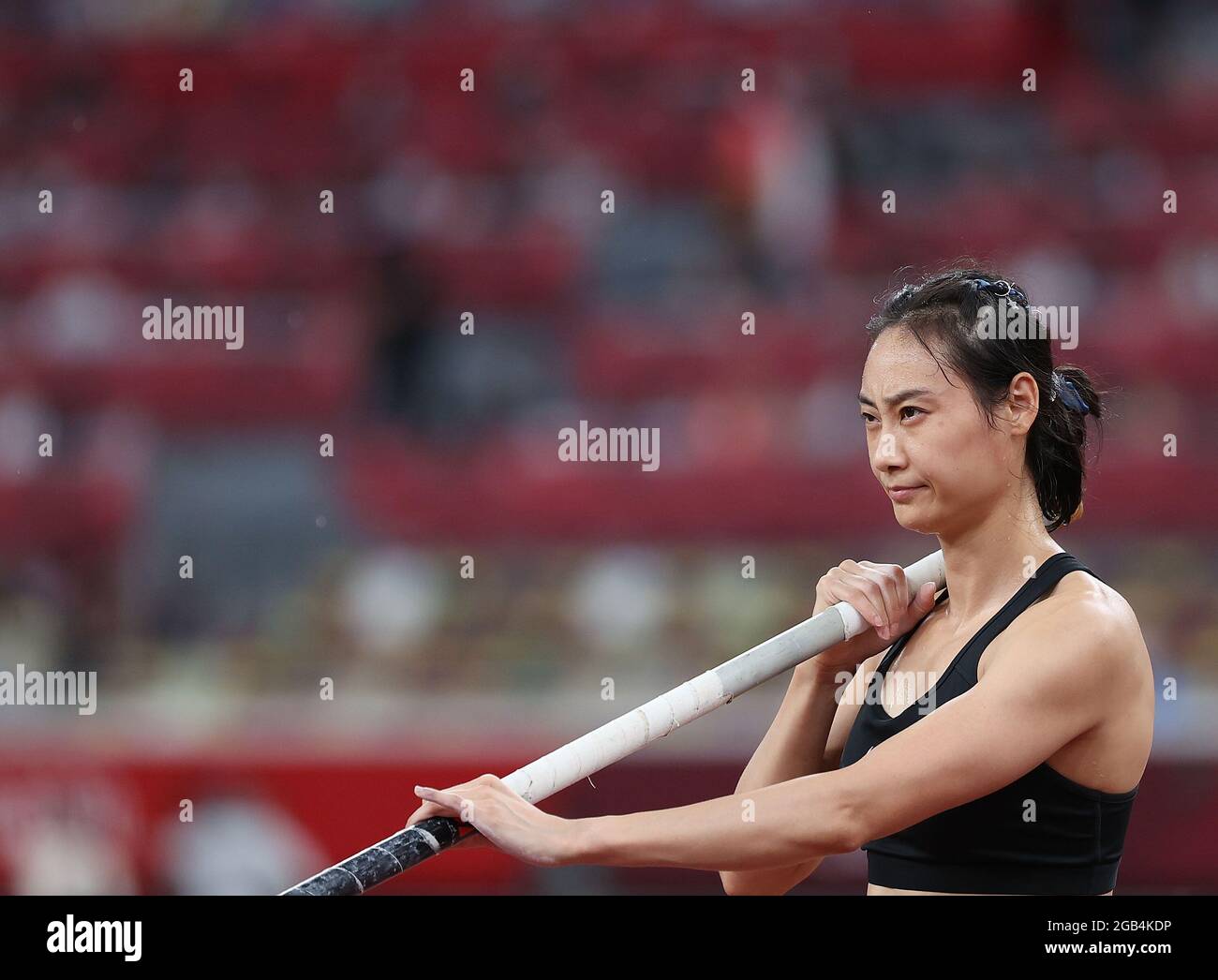 Li Ling Pole Vault Li Ling China Competes During Hi Res Stock