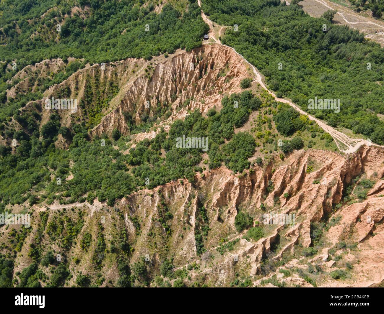 Amazing Aerial view of rock formation Stob pyramids, Rila Mountain ...