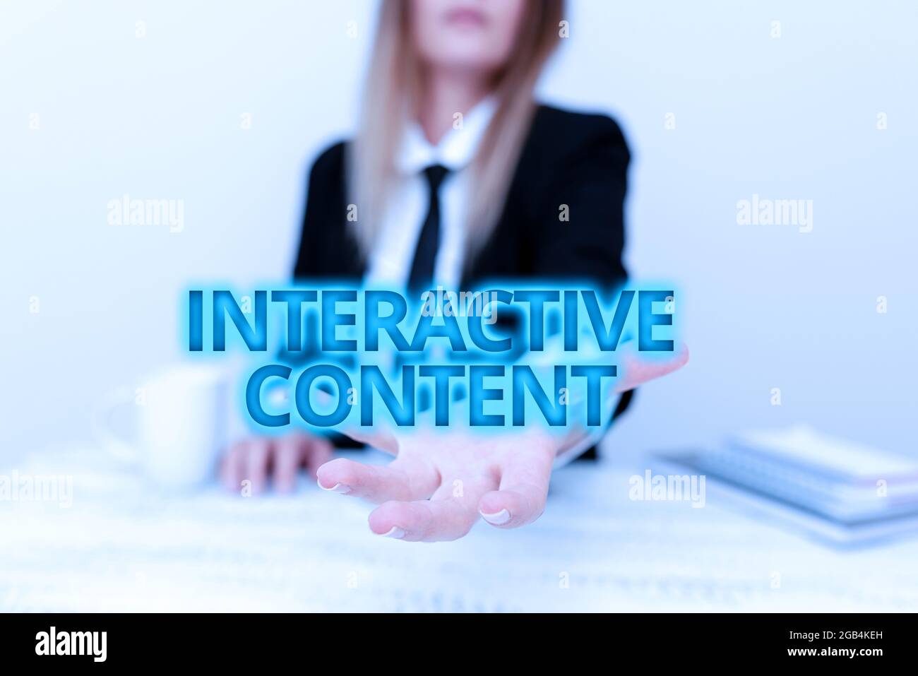 Writing displaying text Interactive Content. Concept meaning It ...