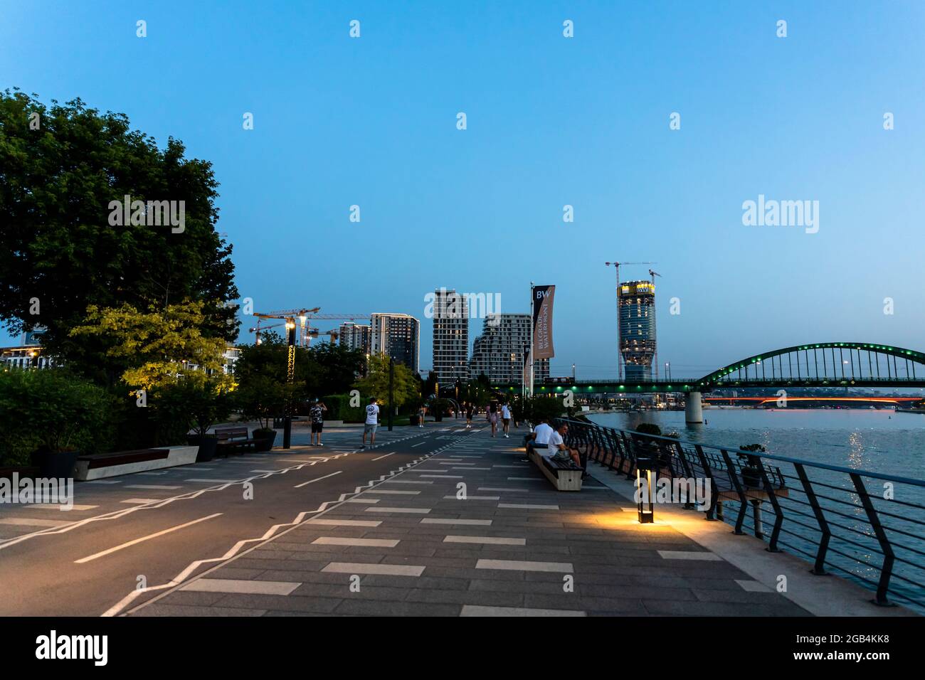 Belgrade, Serbia - July 27, 2021: Belgrade Waterfront. Luxury ...