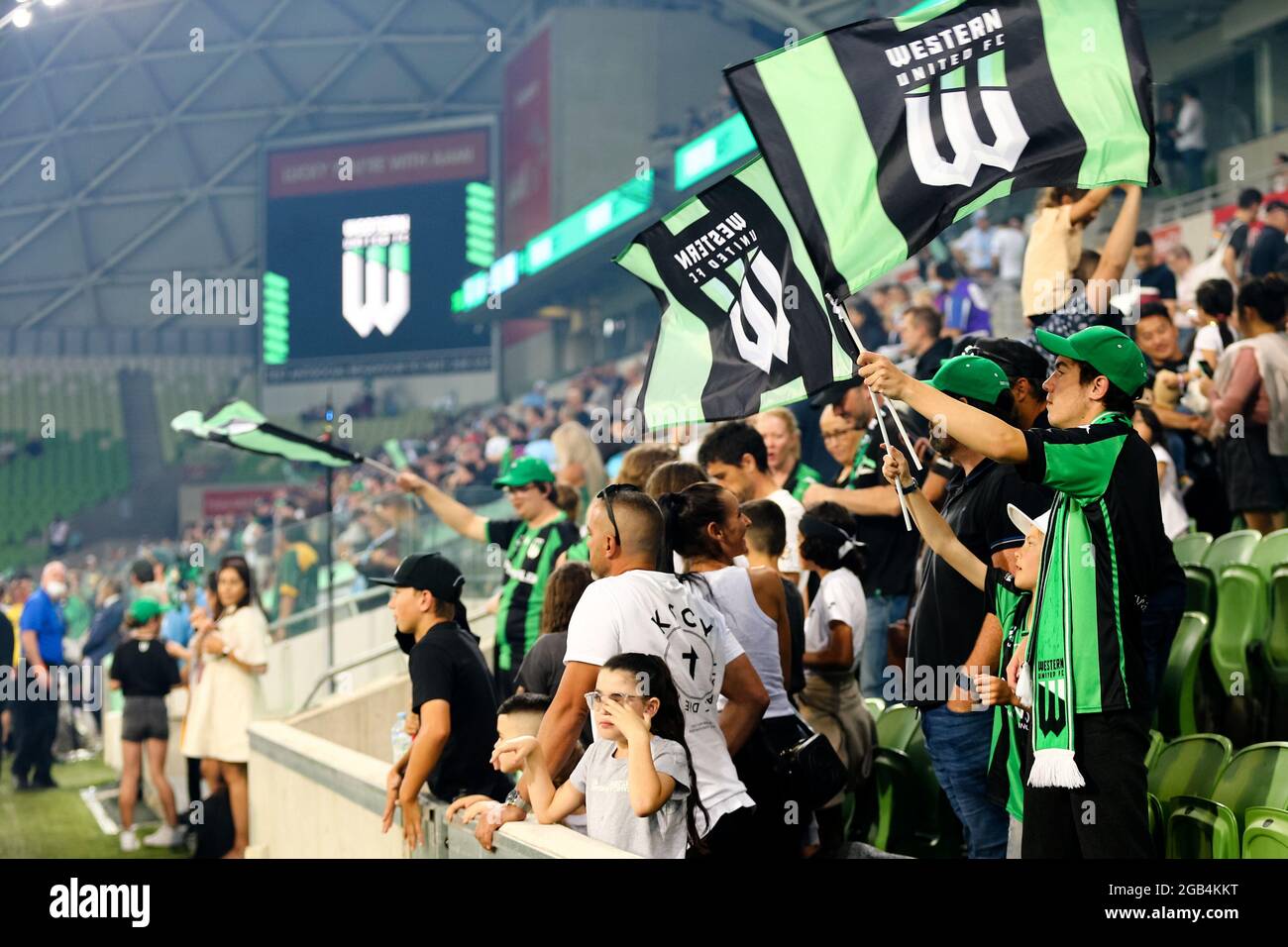 Melbourne city soccer fans hi-res stock photography and images - Alamy