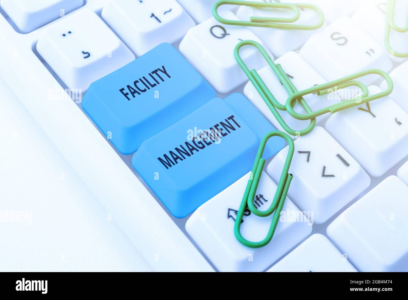 Text sign showing Facility Management. Business idea maintenance of an ...