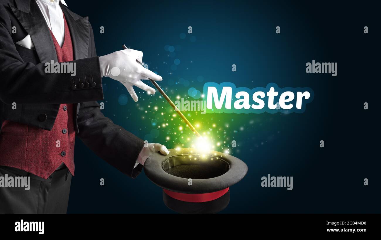 Illusionist is showing magic trick Stock Photo - Alamy