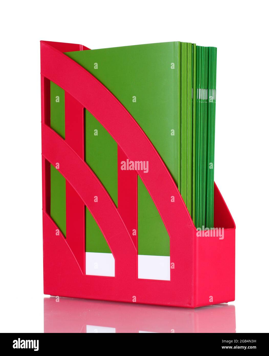 red tray for papers isolated on white Stock Photo - Alamy