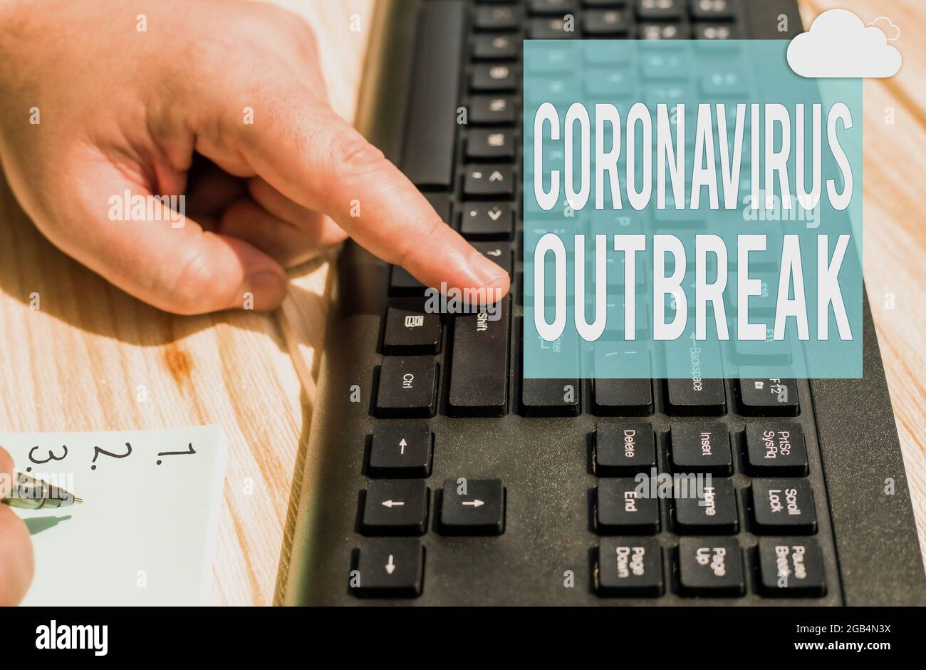 Text sign showing Coronavirus Outbreak. Conceptual photo infectious ...