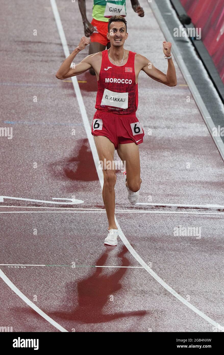 (210802) -- TOKYO, Aug. 2, 2021 (Xinhua) -- Soufiane El Bakkali of ...