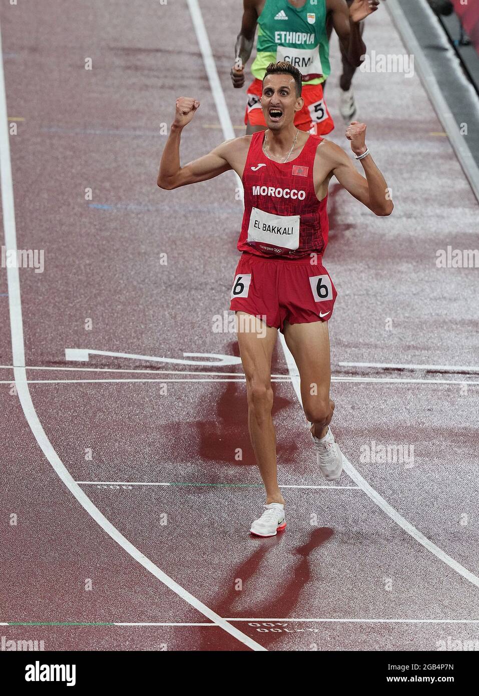 (210802) -- TOKYO, Aug. 2, 2021 (Xinhua) -- Soufiane El Bakkali of ...