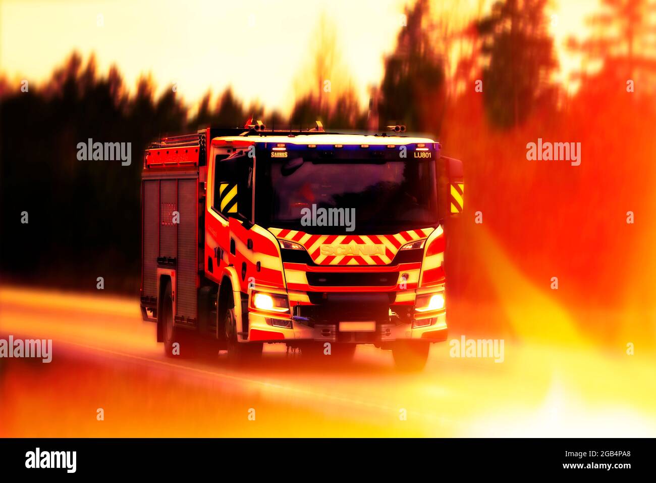 Scania fire engine hi-res stock photography and images - Alamy