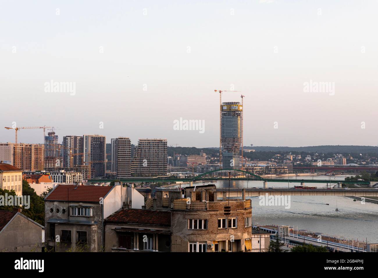 Belgrade, Serbia - July 27, 2021: View of Belgrade old buildings and ...