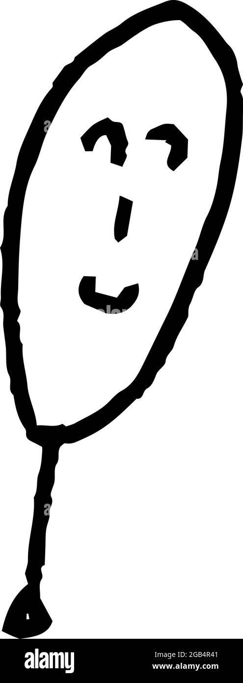 This is a illustration of Cute balloon scribble drawn by a child Stock ...