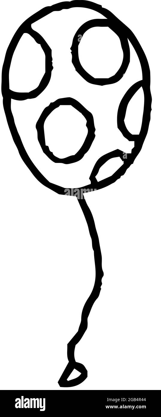 This is a illustration of Cute balloon scribble drawn by a child Stock ...