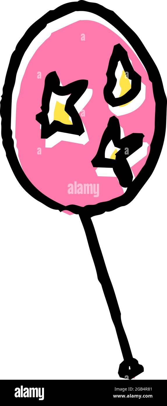 This is a illustration of Cute balloon scribble drawn by a child Stock ...
