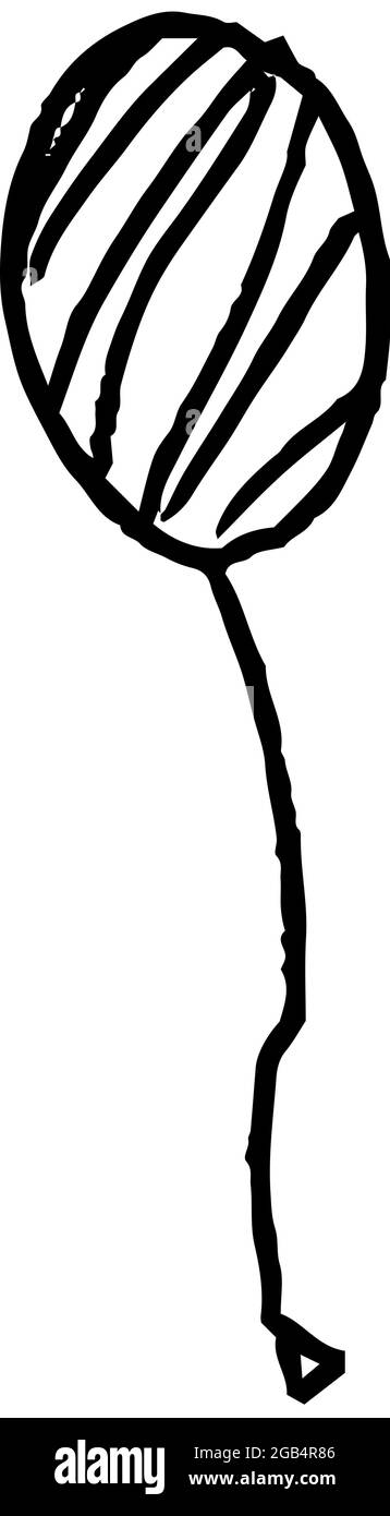 This is a illustration of Cute balloon scribble drawn by a child Stock ...