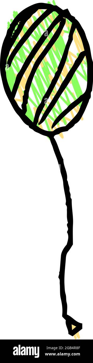 This is a illustration of Cute balloon scribble drawn by a child Stock ...
