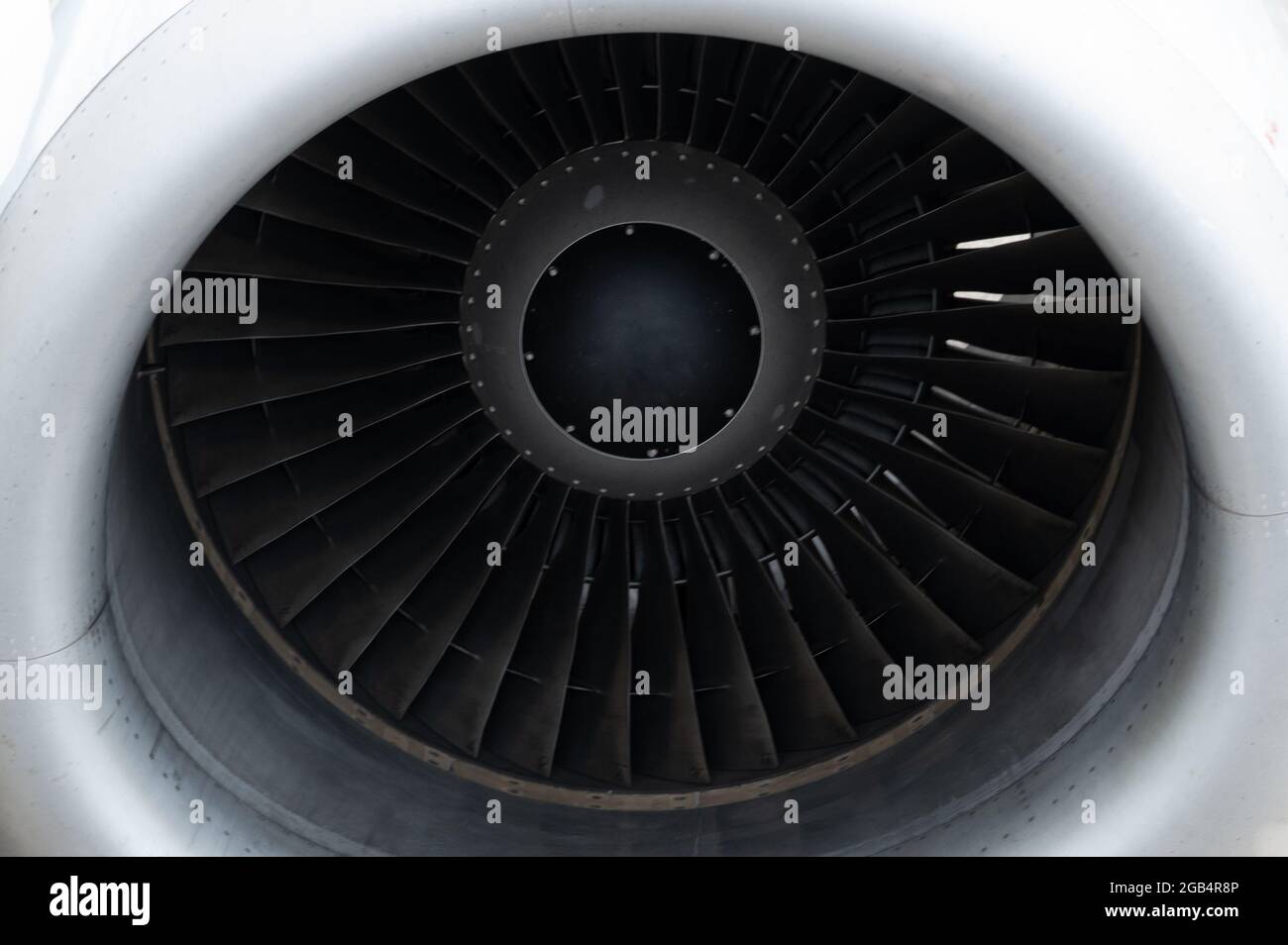 Airplane turbine close-up. Aviation engine Stock Photo - Alamy