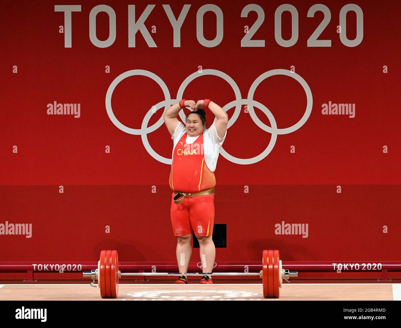 02 August 2021, Japan, Tokio: Weightlifting: Olympics, women's +87 kg ...