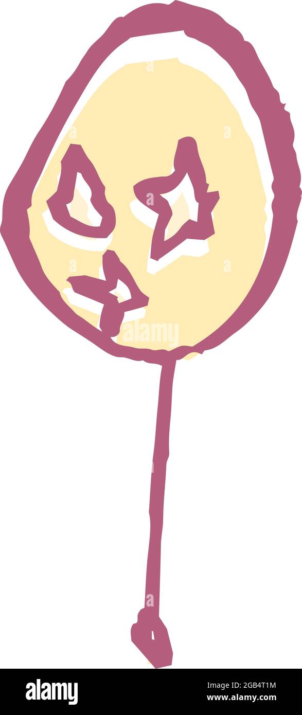 This is a illustration of Cute balloon scribble drawn by a child Stock ...