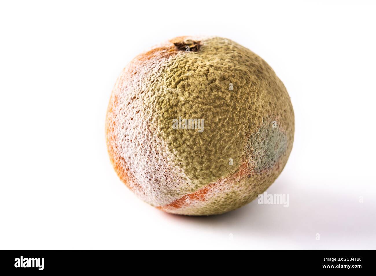Rotten orange fruit isolated on white background Stock Photo - Alamy