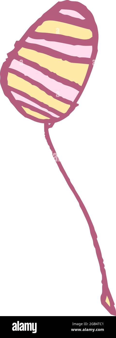 This is a illustration of Cute balloon scribble drawn by a child Stock ...