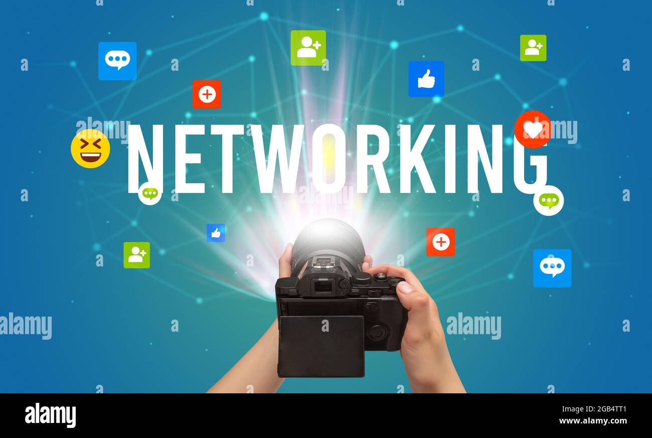 Using camera to capture social media content Stock Photo - Alamy