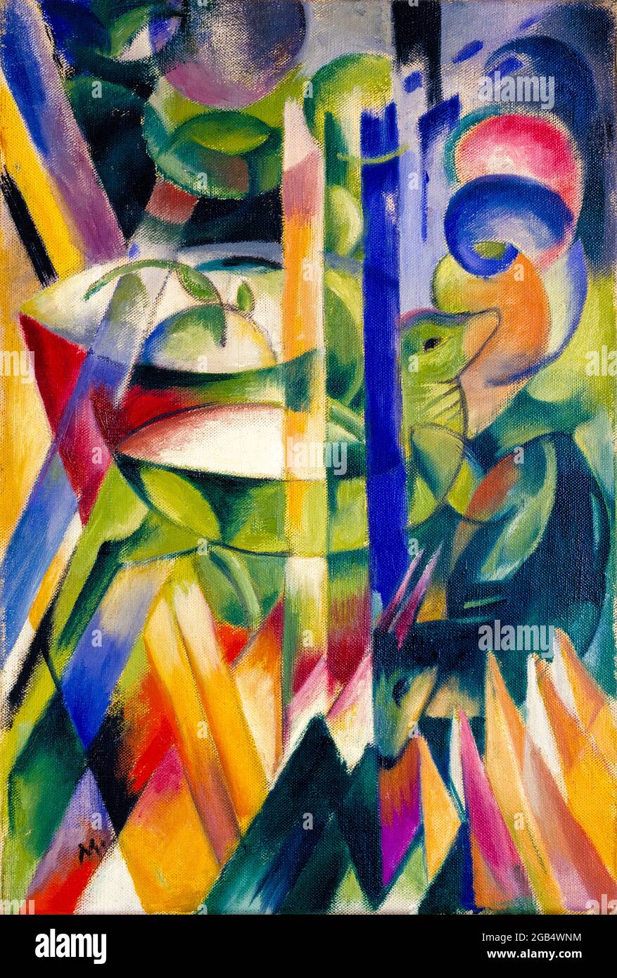 Franz Marc, abstract painting, The Little Mountain Goats, 1913-1914 ...