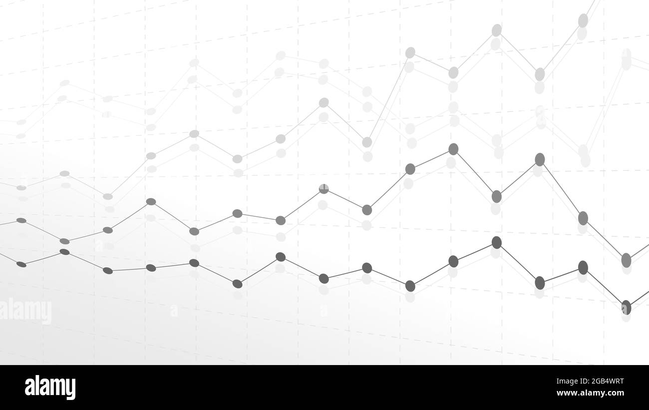 Lined diagram market, charts, graphic. Financial and economic downtrend ...
