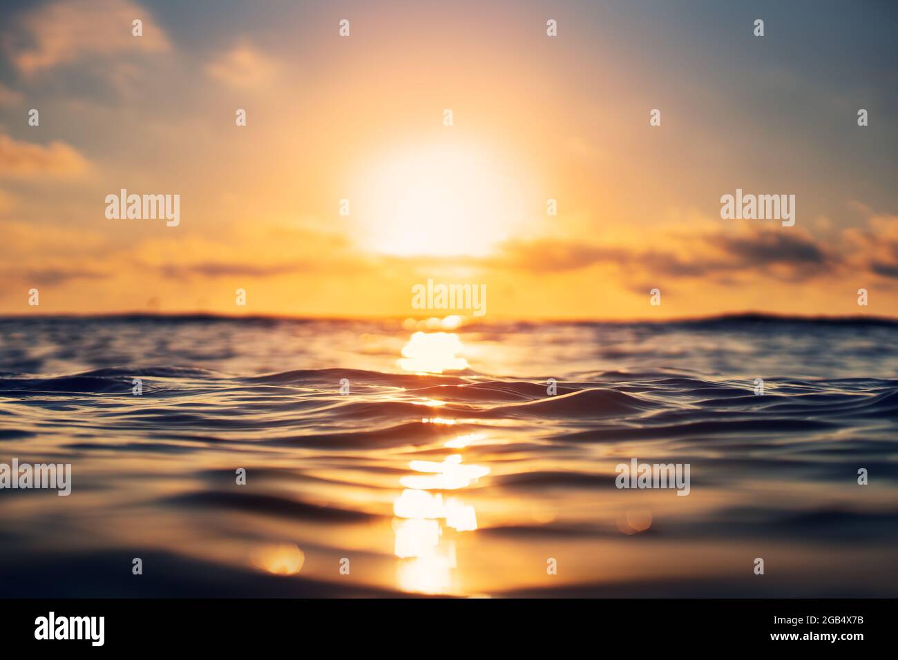 Closeup sea surface sunset hi-res stock photography and images - Alamy
