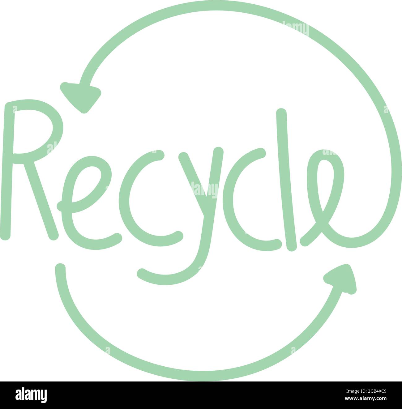 recycle handwritten text Stock Vector Image & Art - Alamy