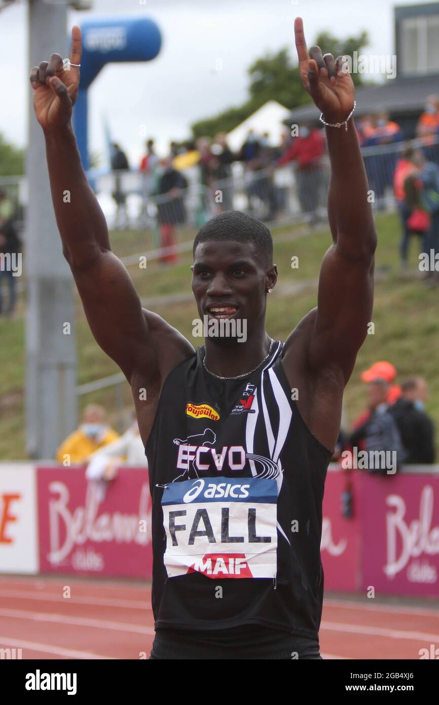 FALL Mouhamadou 200 m Mens during the 2021 Athletics French ...