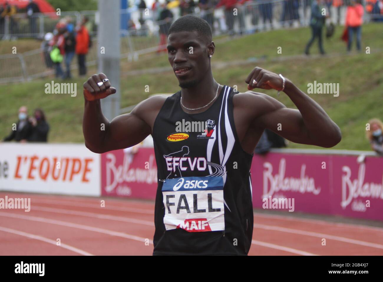FALL Mouhamadou 200 m Mens during the 2021 Athletics French ...