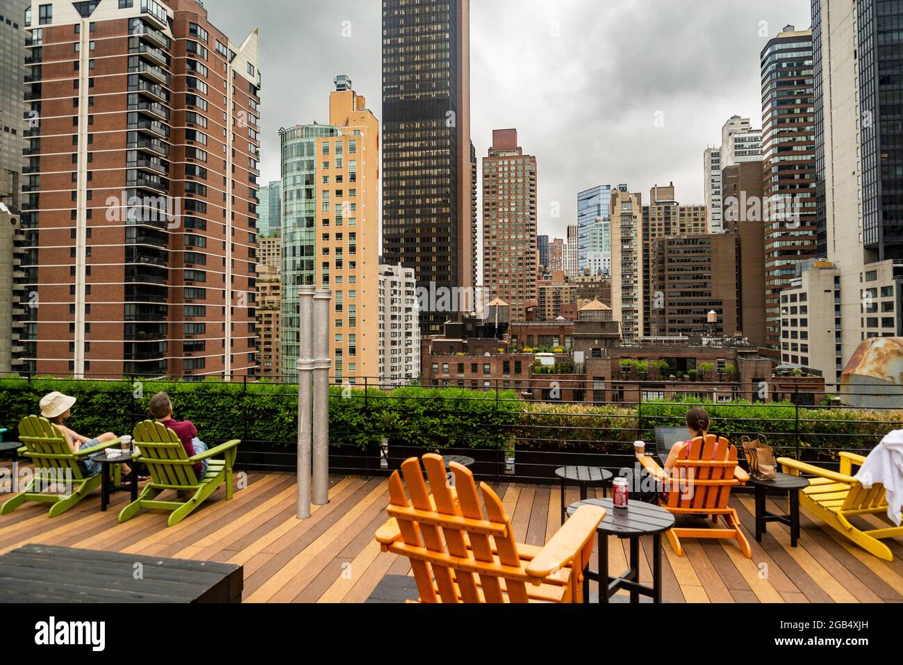New York City midtown Manhattan skyline view with skyscrapers and ...
