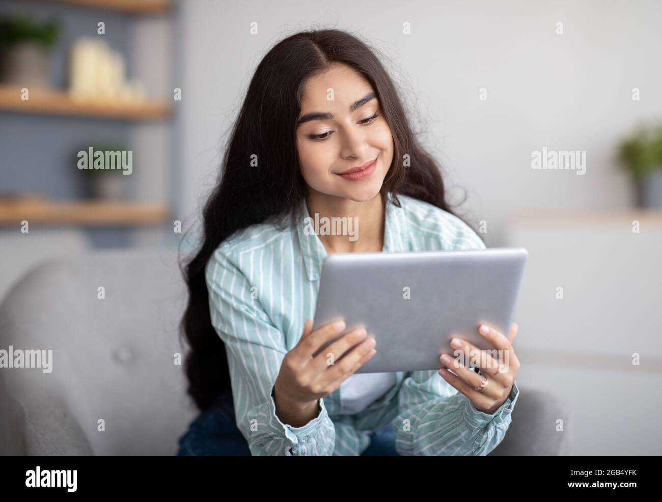 Indian female student studying home hi-res stock photography and images ...