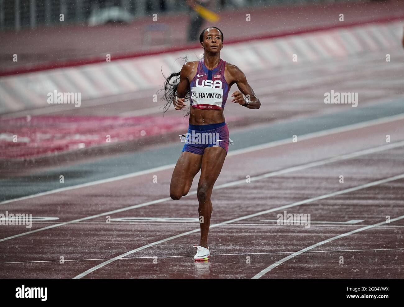 August 2, 2021: Dalilah Muhammad during 400 meter hurdles for women at ...