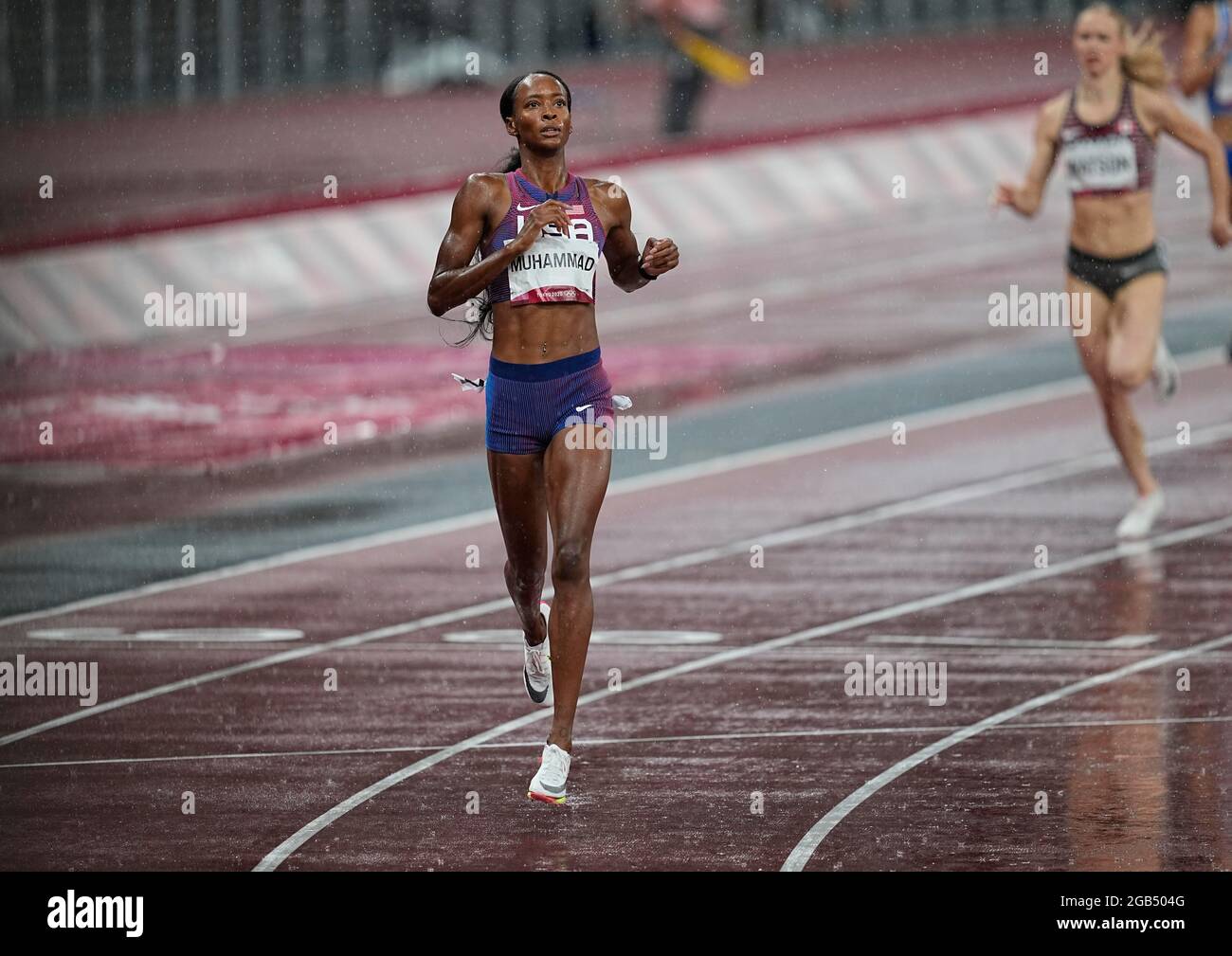 August 2, 2021: Dalilah Muhammad during 400 meter hurdles for women at ...
