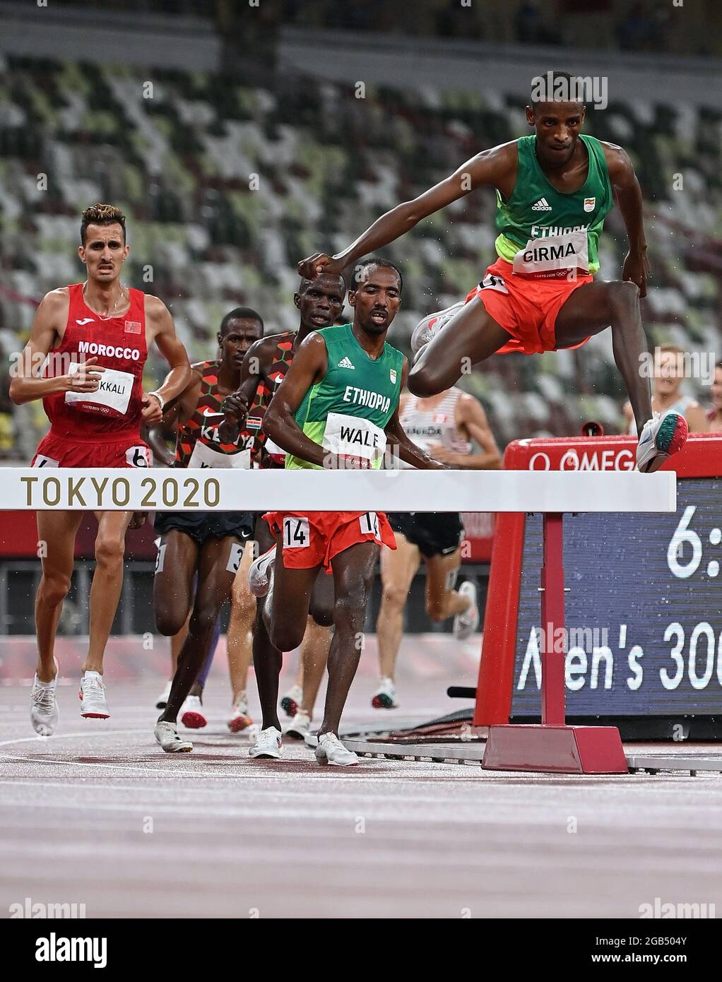 Tokyo, Japan. 2nd Aug, 2021. Lamecha Girma (R) and Getnet Wale (C) of ...