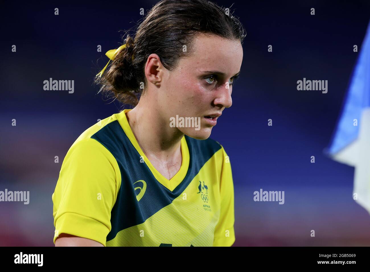 Tokyo, Japan, 2 August, 2021. Hayley Raso of Team Australia looks on ...