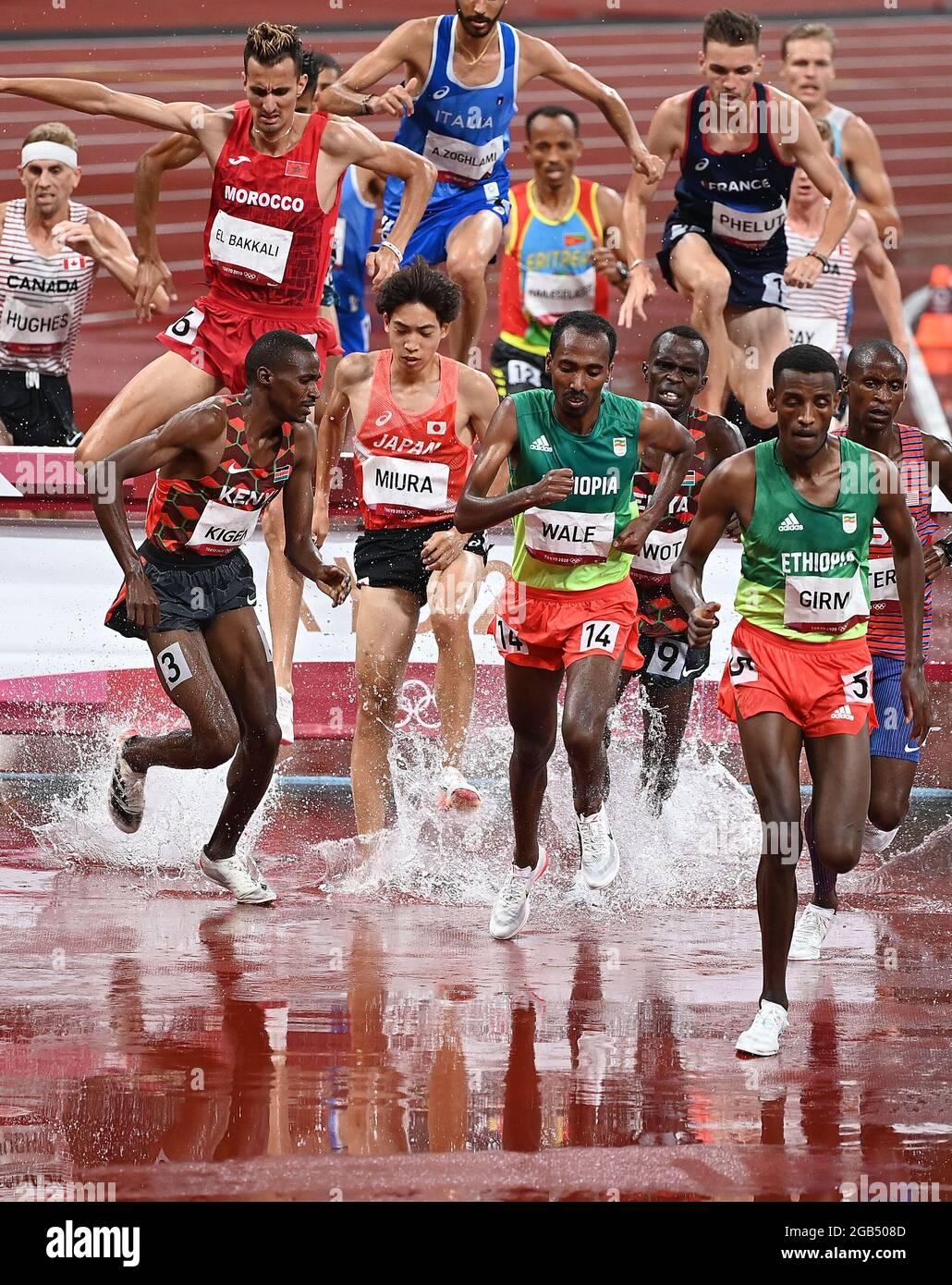 Tokyo, Japan. 2nd Aug, 2021. Lamecha Girma (R) and Getnet Wale (2nd R ...