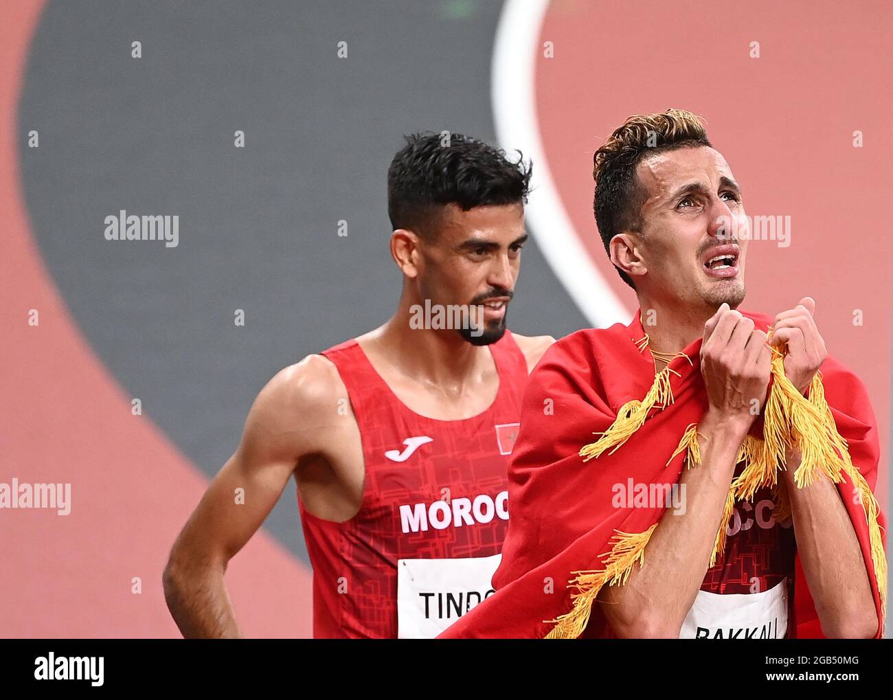 Tokyo, Japan. 2nd Aug, 2021. Soufiane El Bakkali (R) of Morocco ...